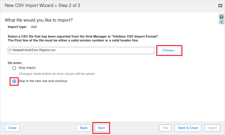2562 - Importing Data into NIOS Using CSV Files