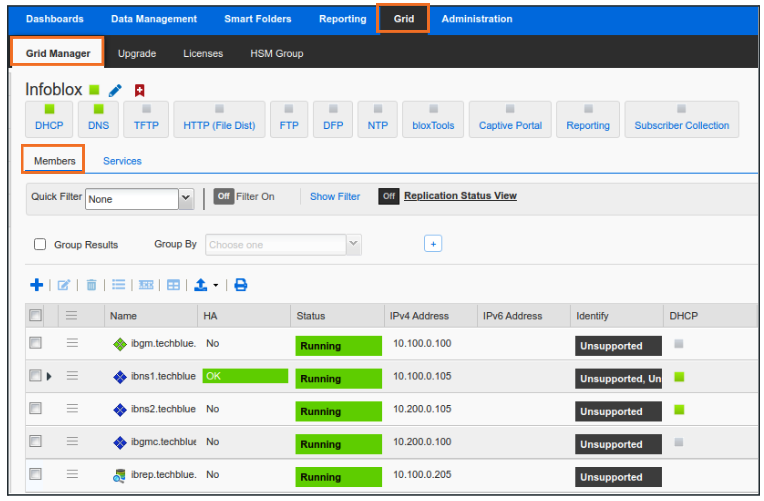 1501 - Verifying NTP configuration in NIOS Grid
