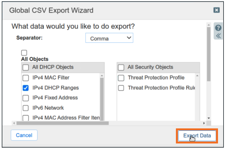 1510 - Exporting object data from NIOS