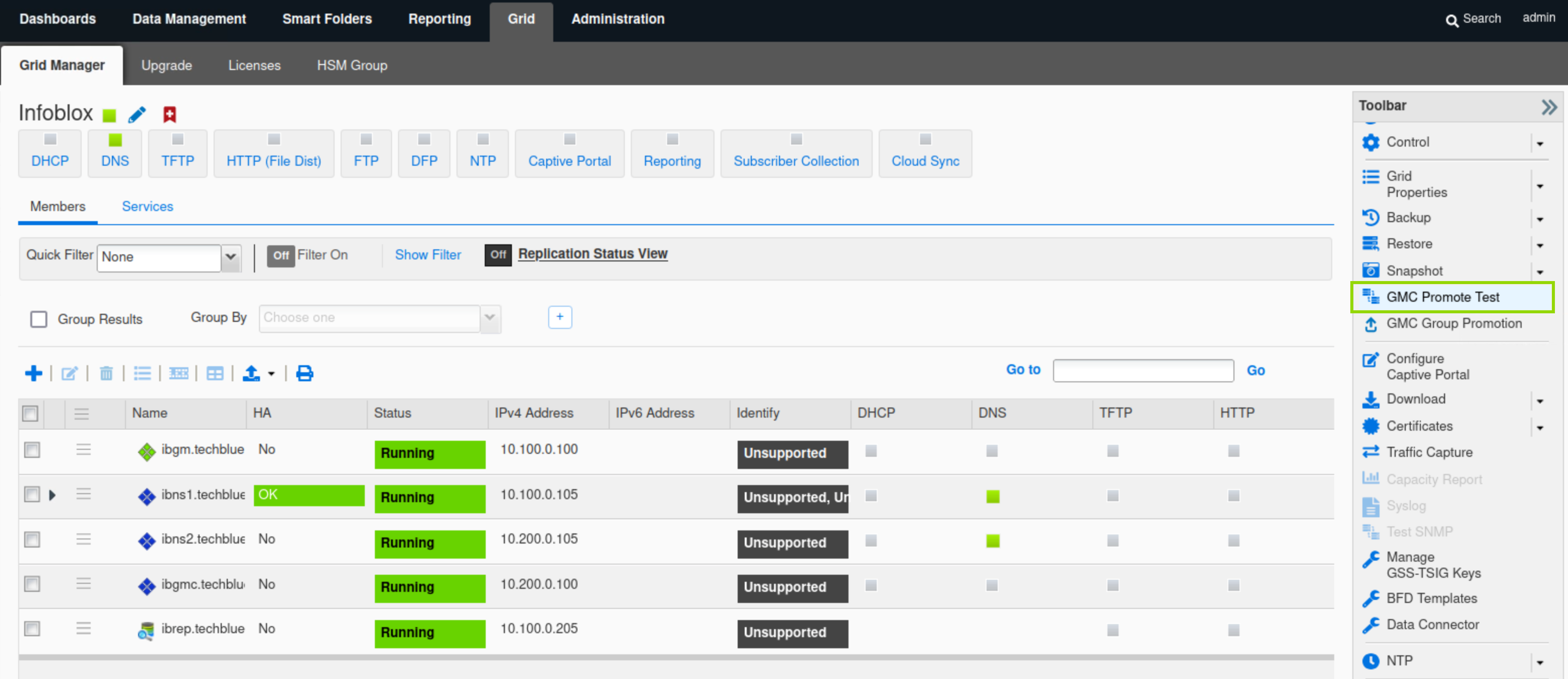 3505 - Promoting a Grid Master Candidate (GMC) in the NIOS Grid